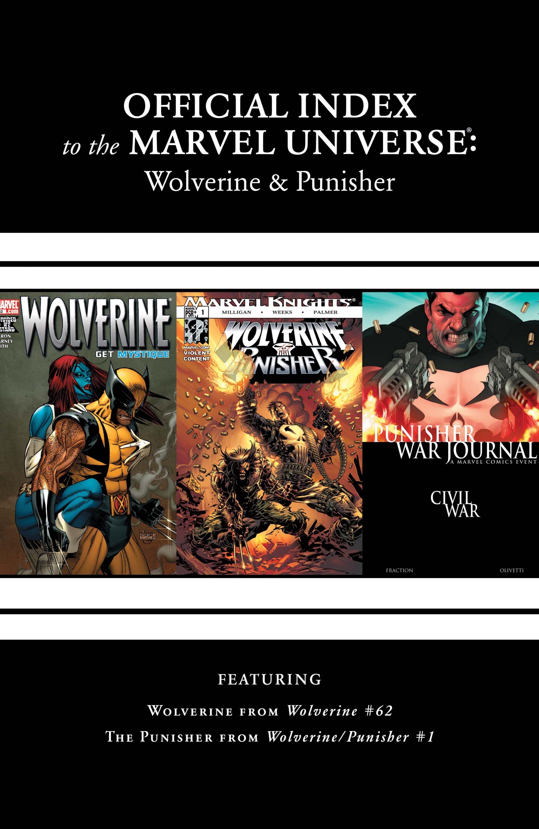 Wolverine, Punisher & Ghost Rider: Official Index to the Marvel ...