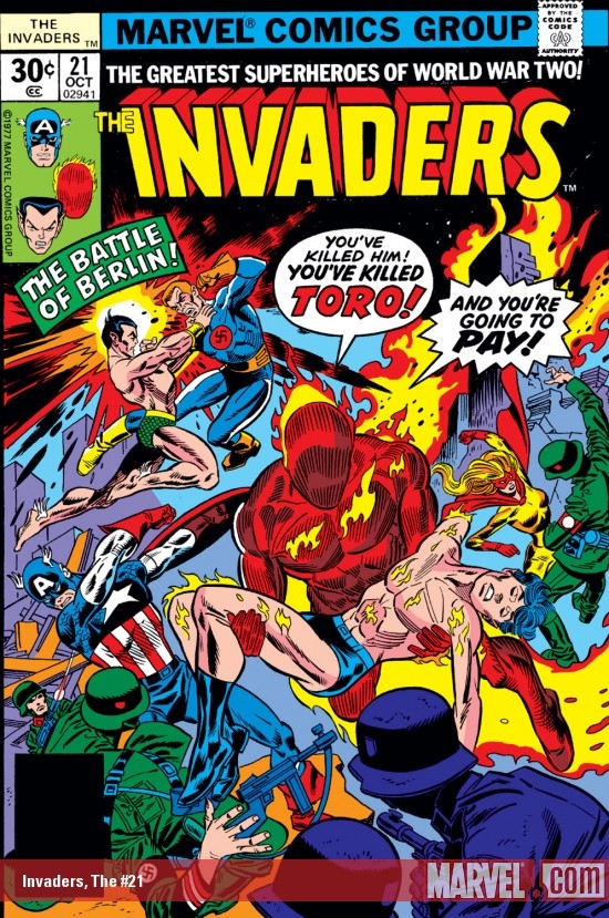 Invaders 1975 21 Comic Issues Marvel